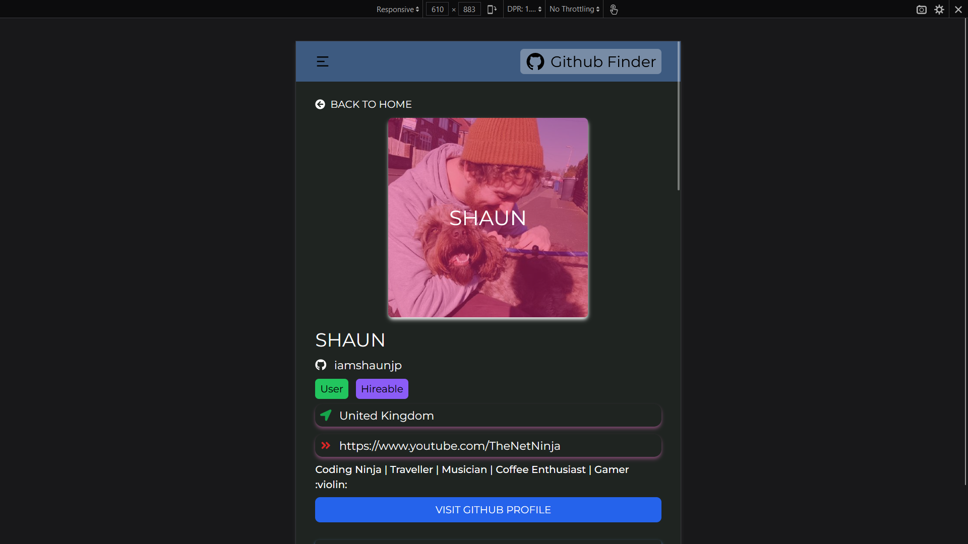 GitHub - belikenoone/github-user-finder: Inspired from brad traversy. This projext searches for ...