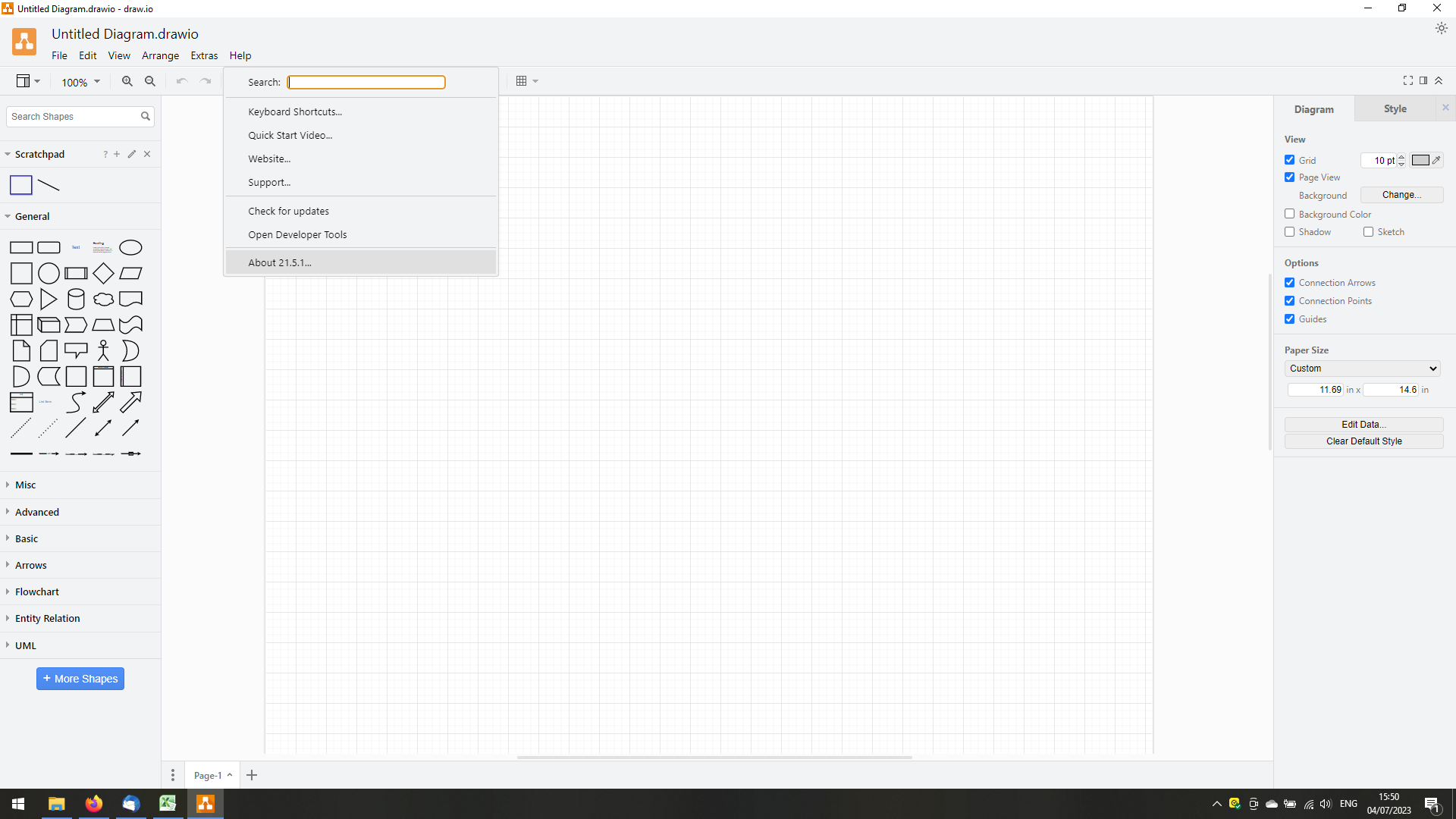 Guidelines not disappearing when using daw.io 25.1.0 · Issue #1364 · jgraph/drawio-desktop · GitHub