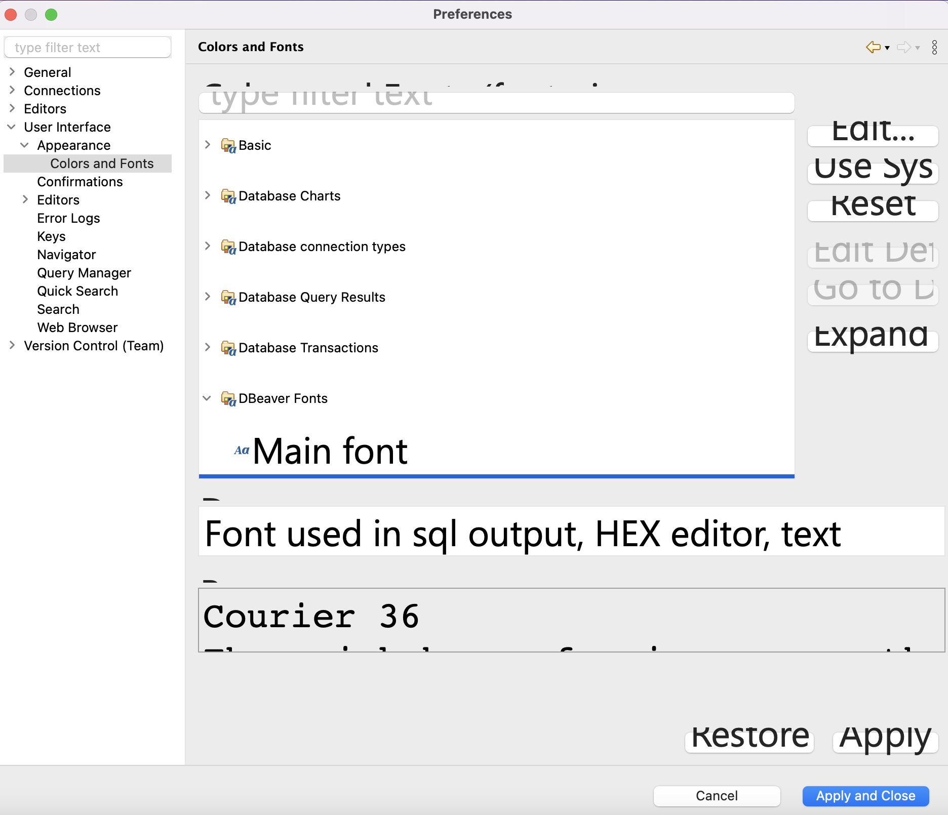 Large fonts break interface on the mac OS · Issue #19159 · dbeaver/dbeaver · GitHub