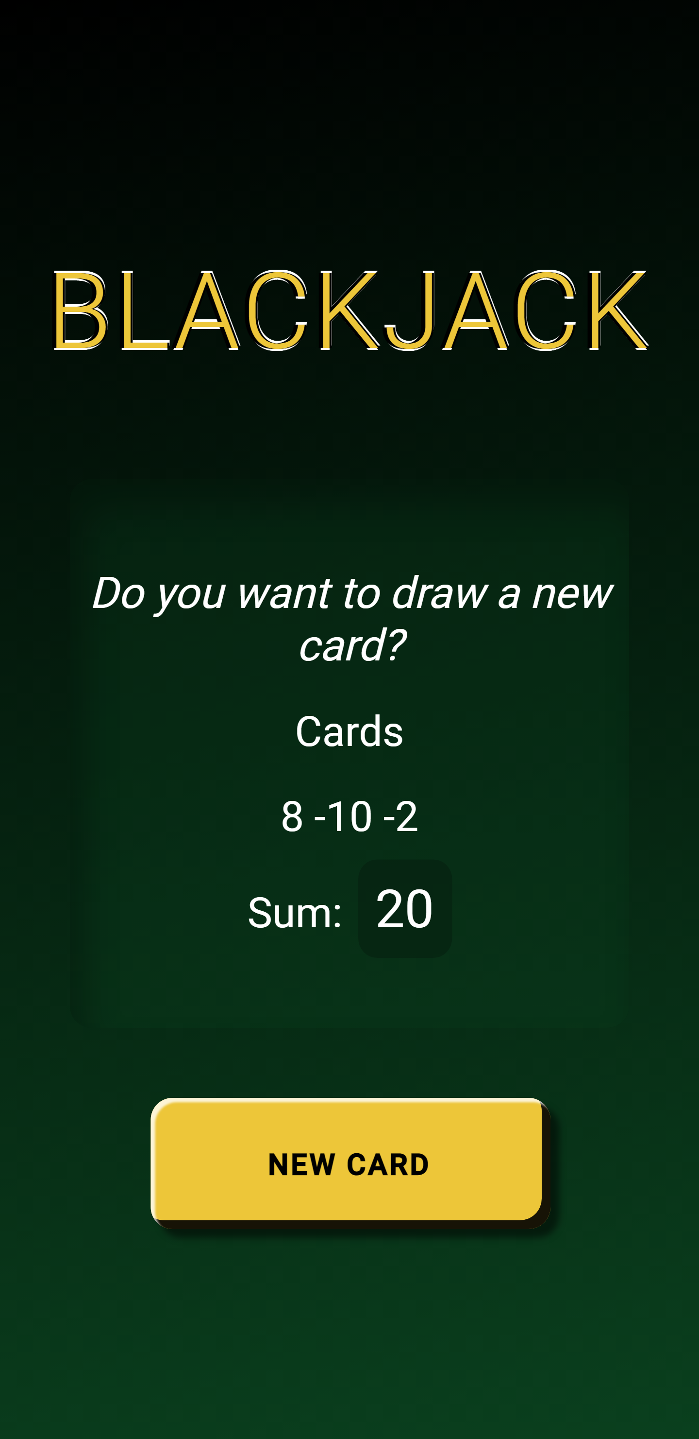 GitHub - randjelovic-jelena/Blackjack