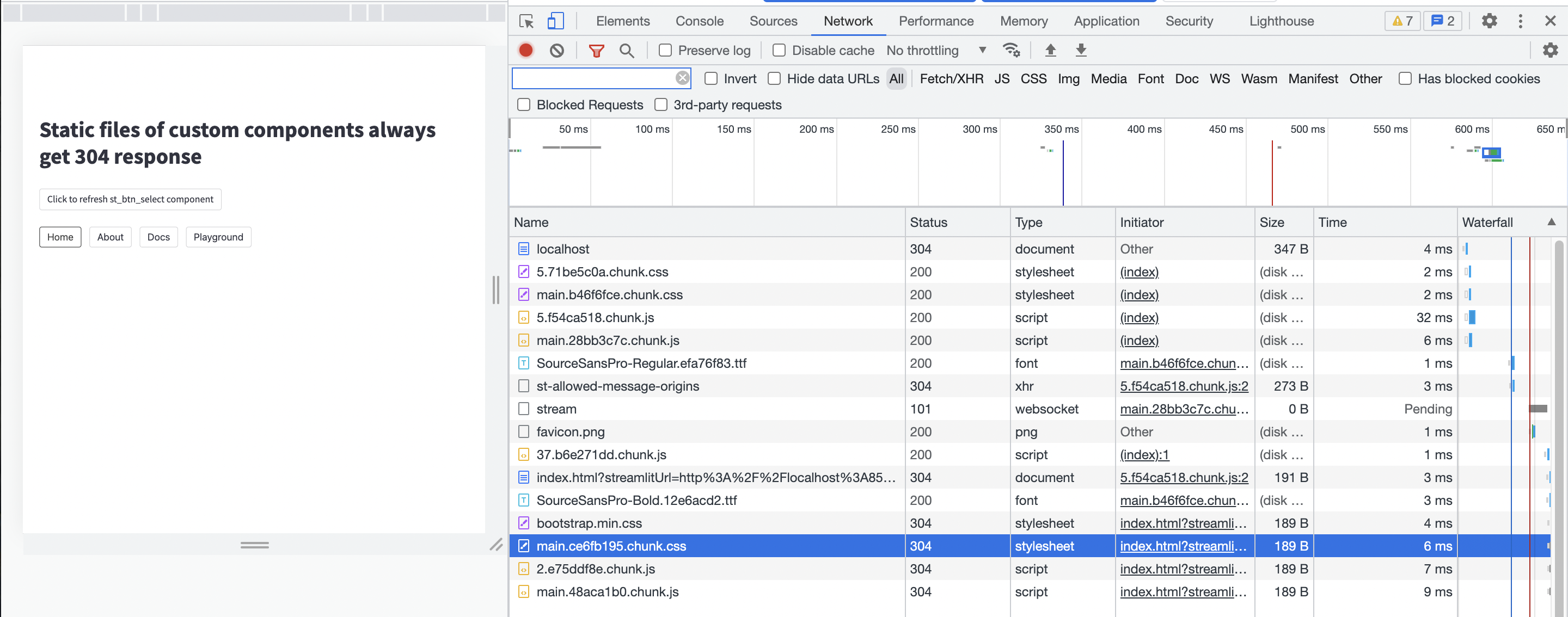 Cache static files of custom components (currently they always get 304 response) · Issue #5768 ...