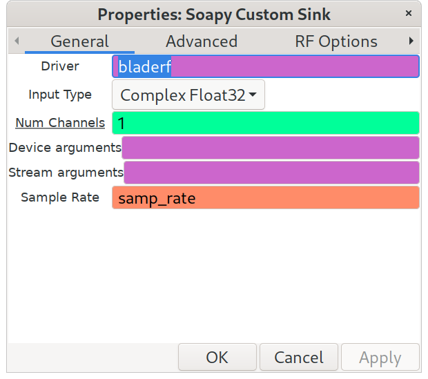 gr-soapy: Custom sink Center Freq fails with one channel selected. · Issue #4656 · gnuradio ...