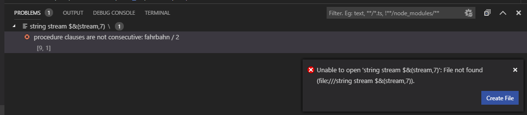 Unable to open 'string stream $&(stream,7)' · Issue #34 · arthwang/vsc-prolog · GitHub