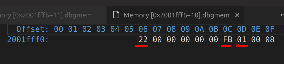 Debugger: Memory viewer shows 0x00 everywhere for specific bytes to ...