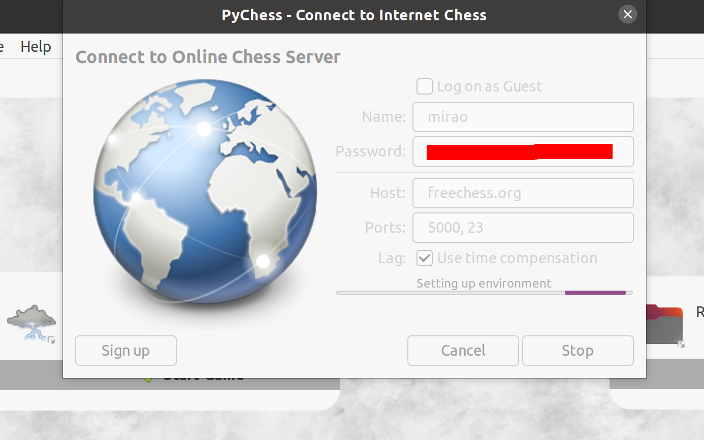 Unable to connect to online chess server, app freezes during "Setting up environment" · Issue ...