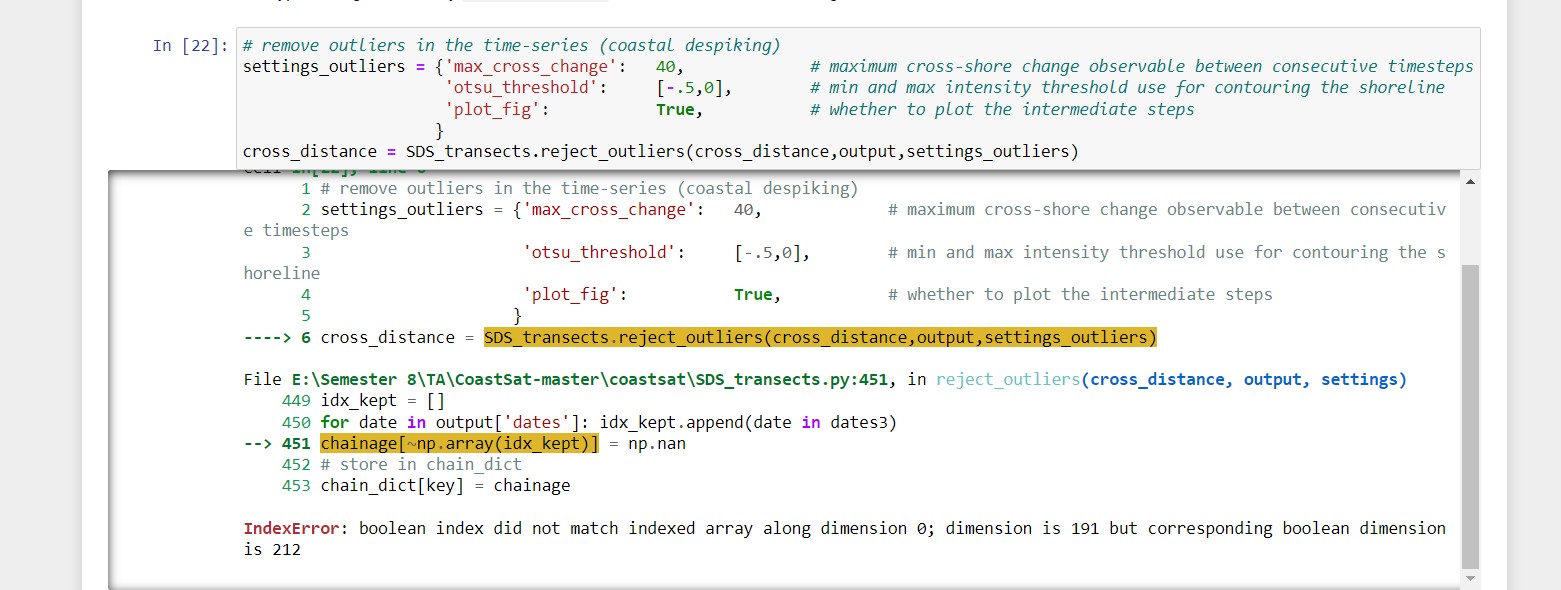 Boolean index always didnt match while plot Otsu thresholds for the ...