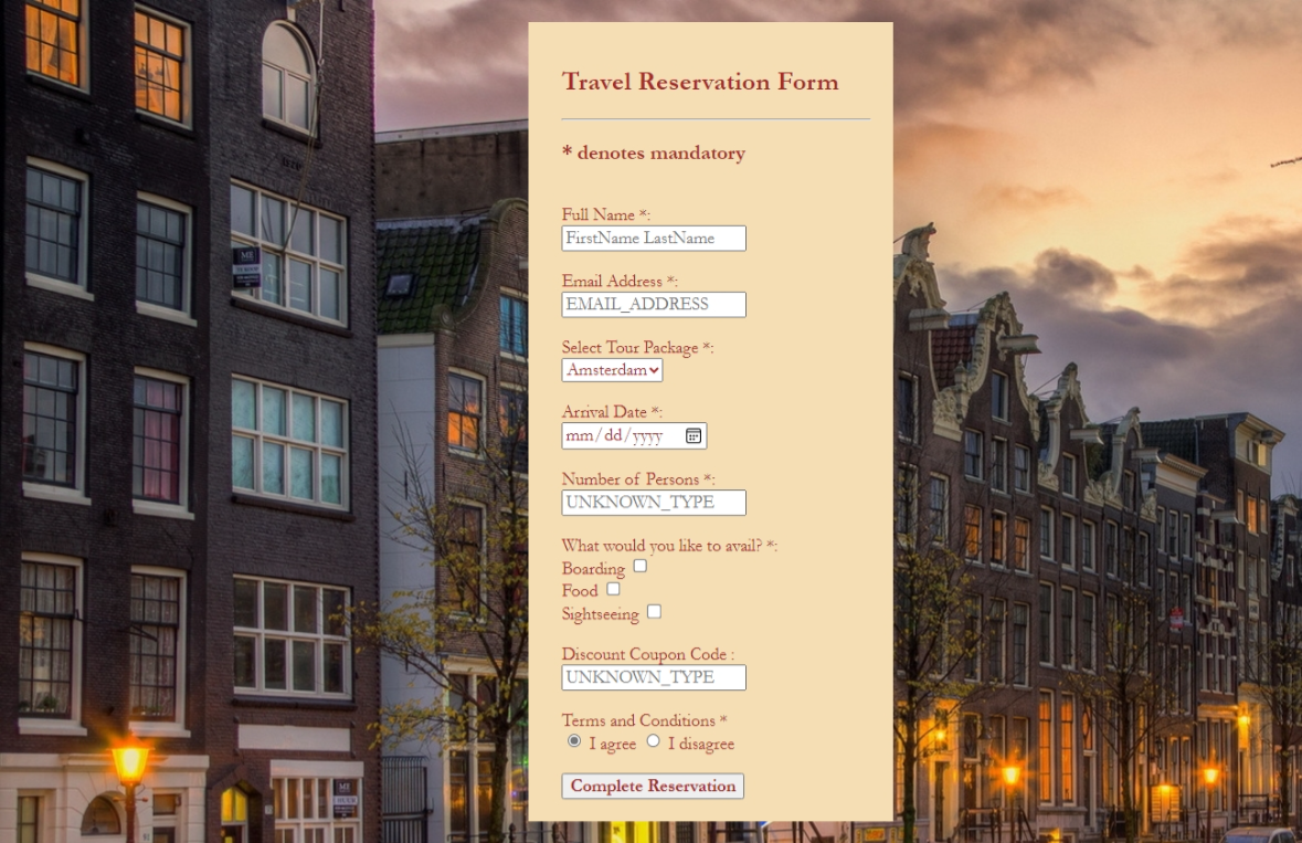 GitHub - pumchanpom/travel_reservation: Travel Reservation Form