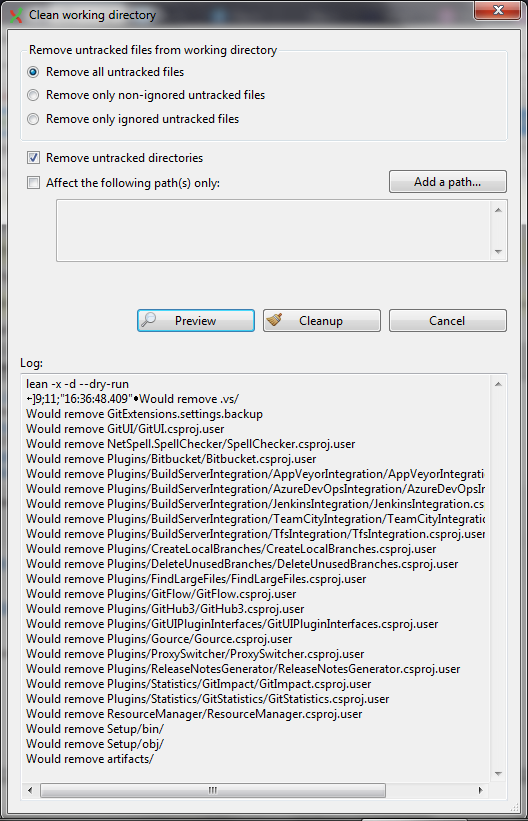Log truncated when "git clean" · Issue #8580 · gitextensions/gitextensions · GitHub