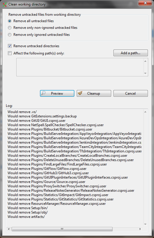 Log truncated when "git clean" · Issue #8580 · gitextensions/gitextensions · GitHub
