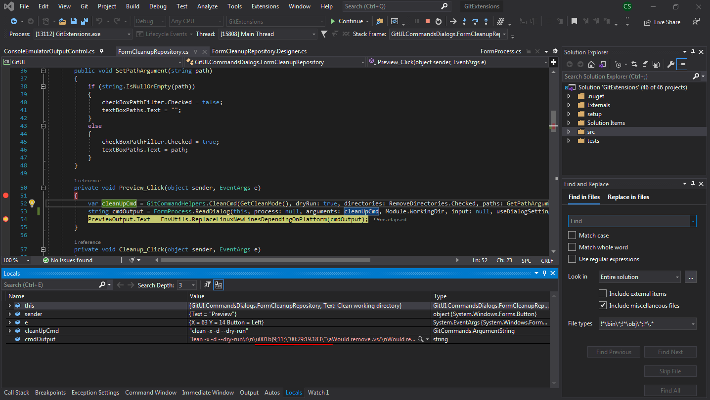 Log truncated when "git clean" · Issue #8580 · gitextensions/gitextensions · GitHub