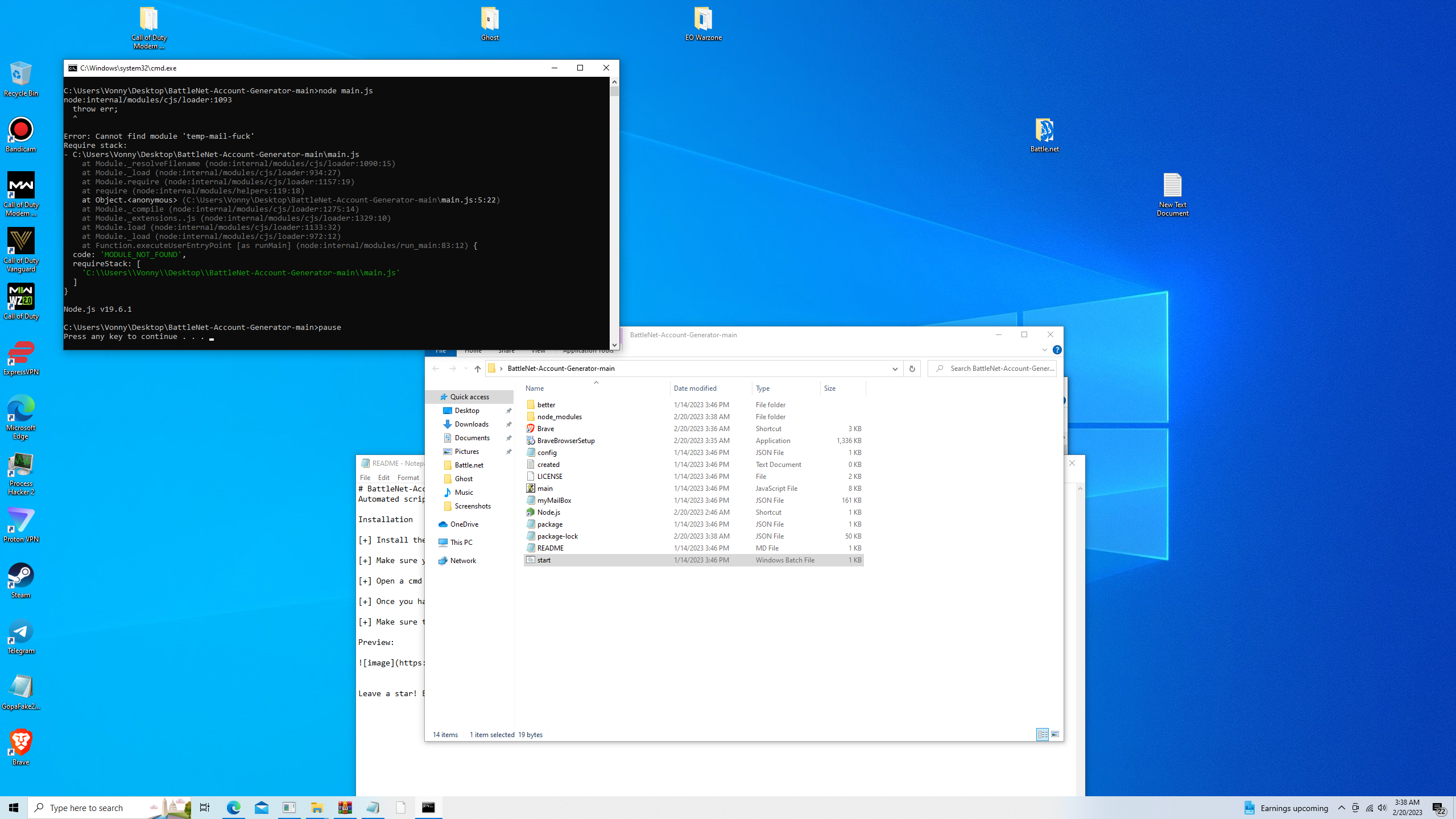 Help pls · Issue #1 · Summaw/BattleNet-Account-Generator · GitHub