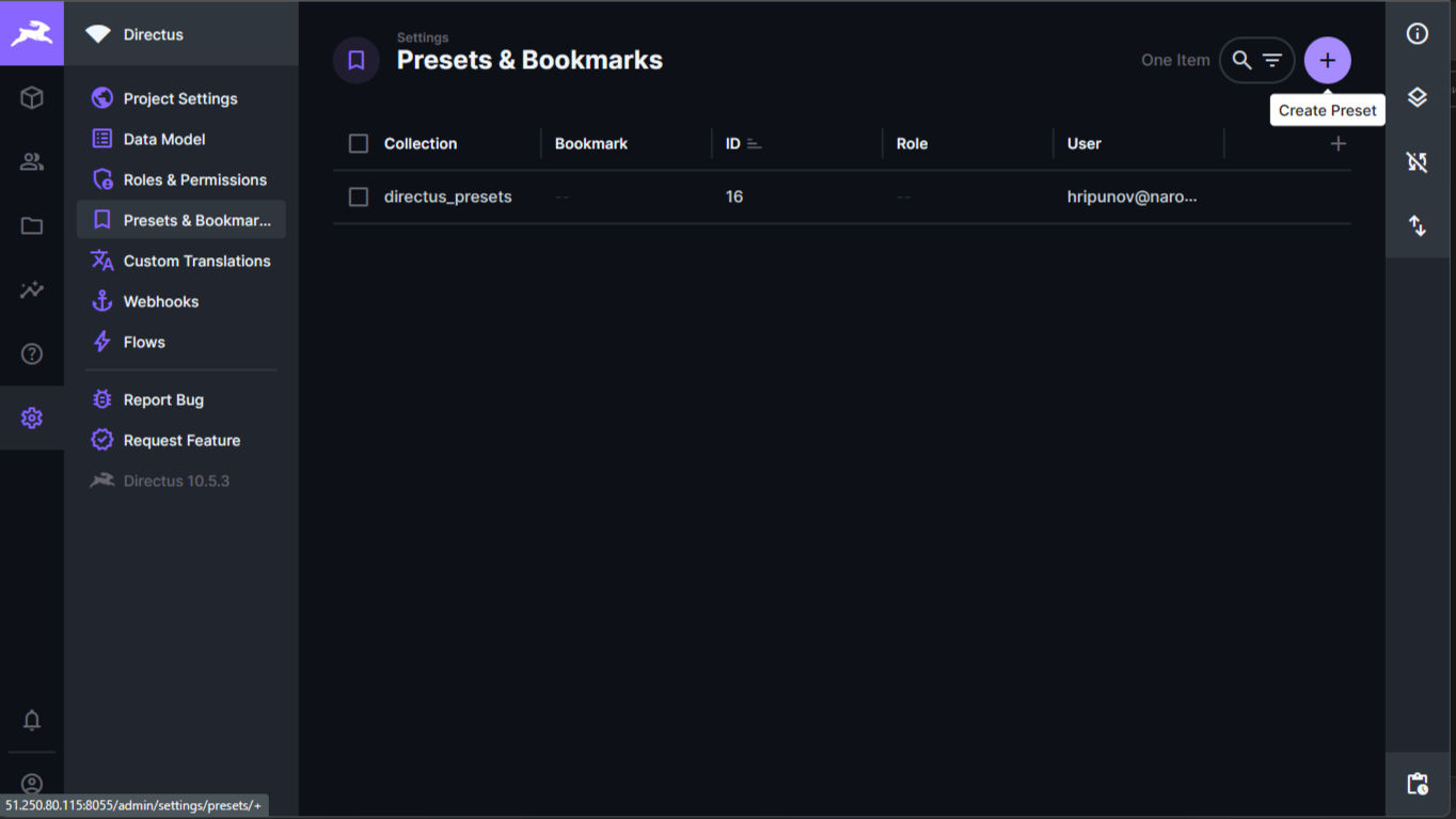 Can't update columns in table view in presets and bookmarks · Issue #19432 · directus/directus ...