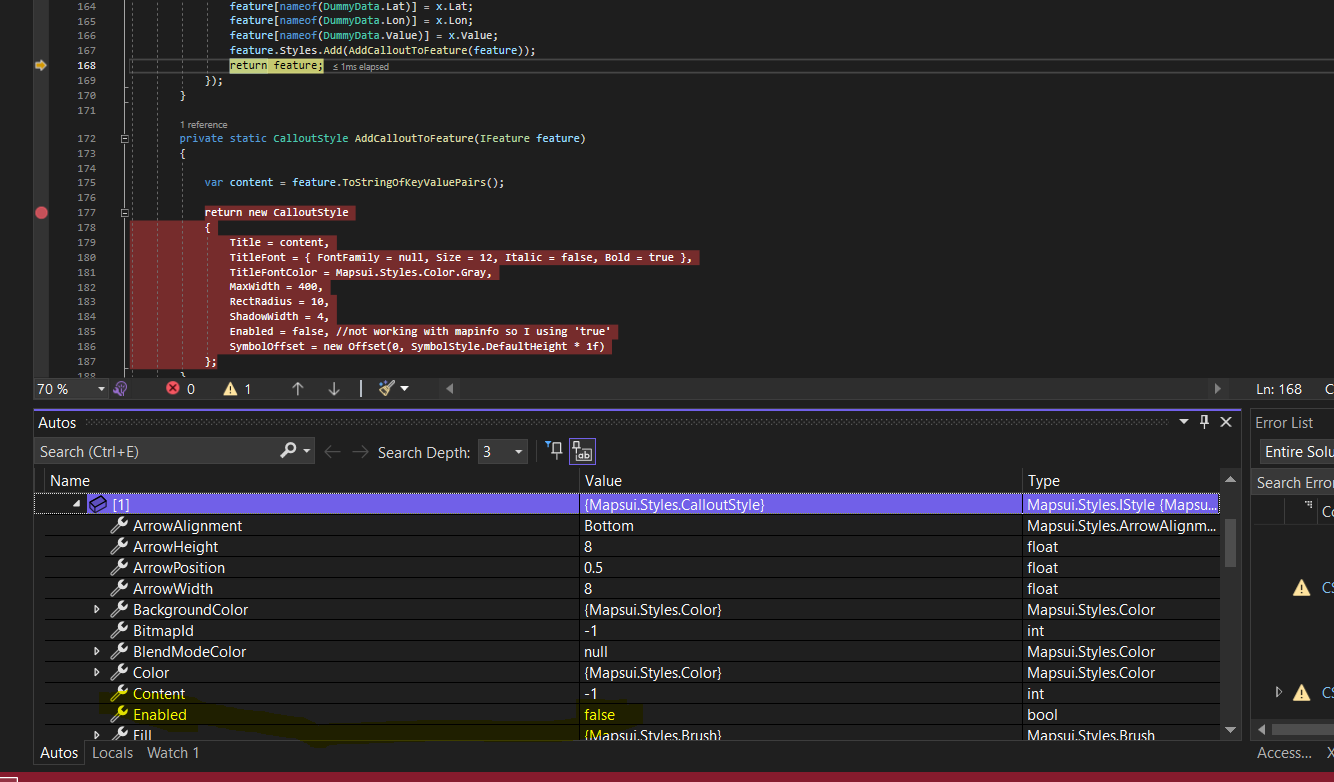 Show Callout When Clicked In Winui Singlecallout Example And Not With Pins · Mapsui Mapsui 