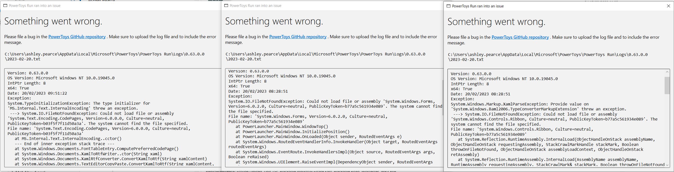 Something went wrong Error · Issue #24215 · microsoft/PowerToys · GitHub
