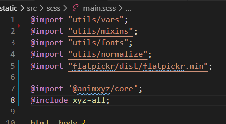 Importing library into Sass files throws error: · Issue #22 · ingram-projects/animxyz · GitHub