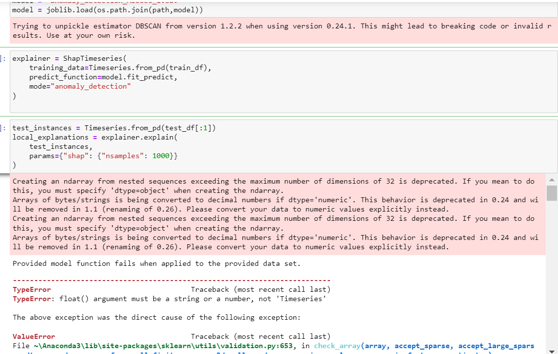 Not able to run Timeseries Explainer incase of anomaly detection · Issue #90 · salesforce ...