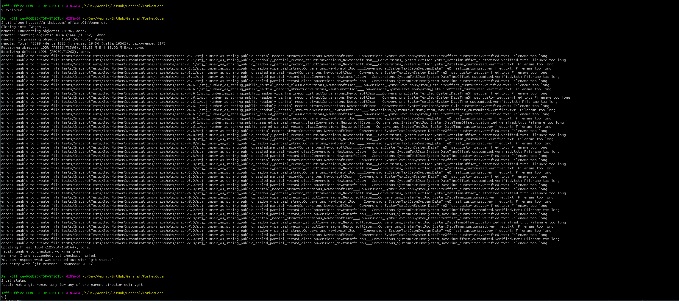 [Bug?] File names to long when forking the code · Issue #333 · SteveDunn/Vogen · GitHub