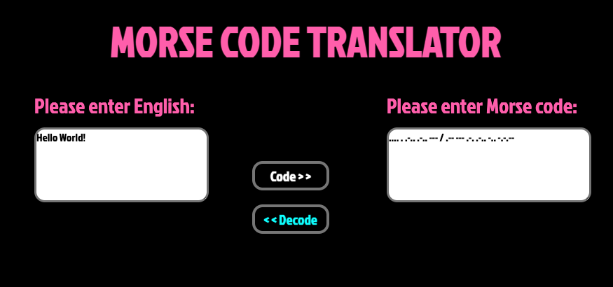 GitHub - pilahr/morse-code-translator