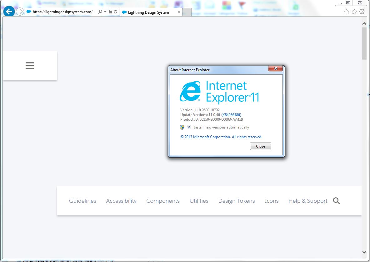 Lightning Design Website Not Viewable In Ie11 · Issue 497 · Salesforce Uxdesign System · Github 