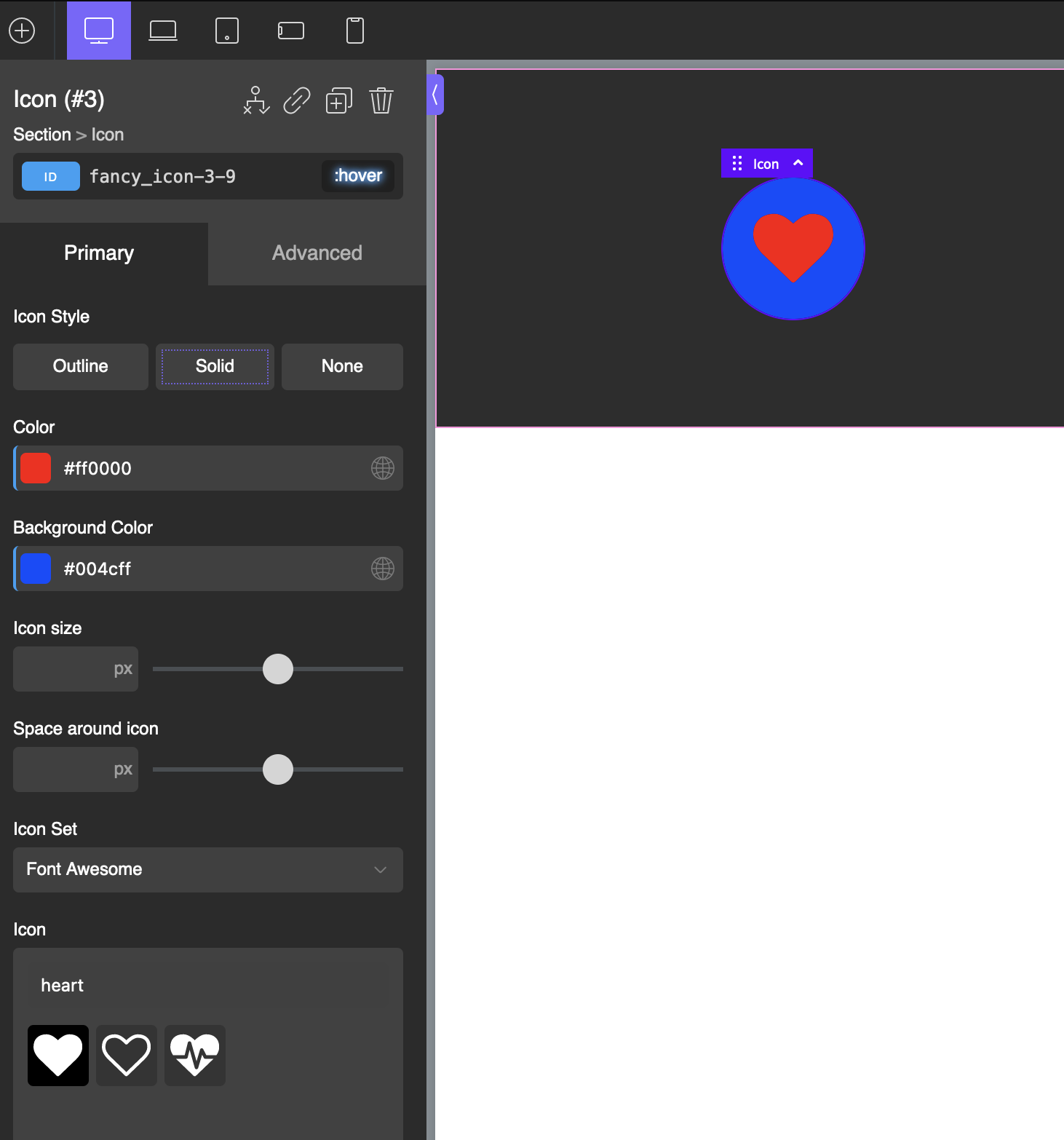Icon Pseudo Class Hover Broken Does Not Render On Front End Only
