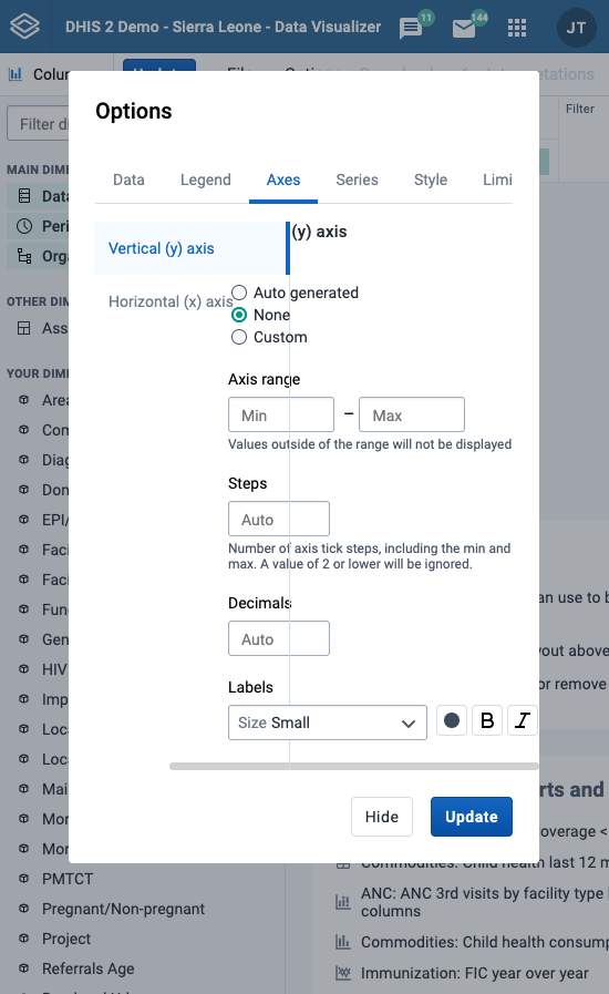 fix: axis title bugs (DHIS2-10902) by martinkrulltott · Pull Request #1736 · dhis2/data ...