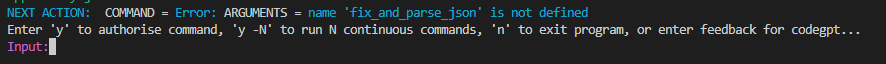 Next Action Command Error Arguments Name Fixandparsejson Is Not Defined · Issue 1447 
