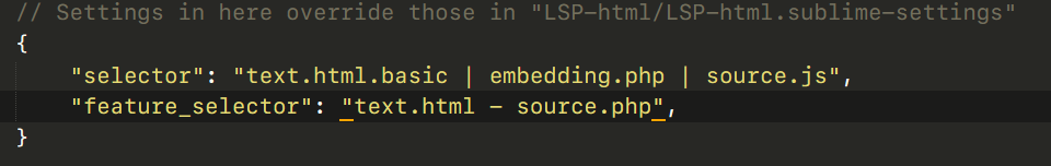 Any way to use the JS support inside standalone JS files? · Issue #40 · sublimelsp/LSP-html · GitHub