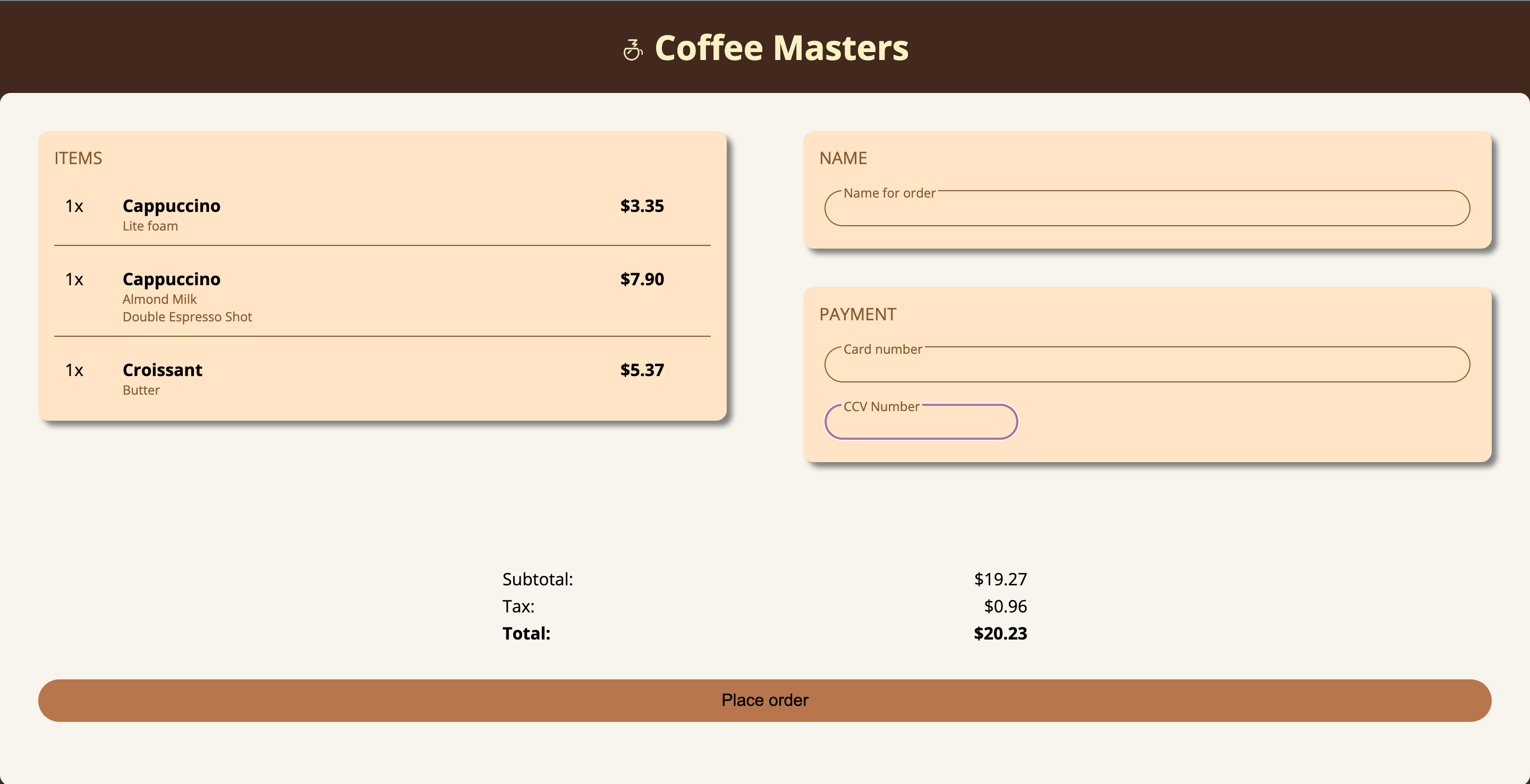 GitHub - pawelGrzesiewicz/Coffee-Masters: practice html & css