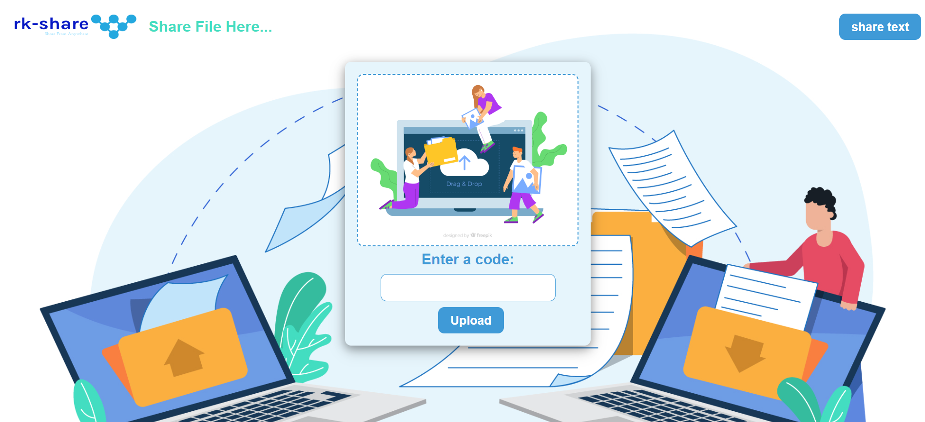GitHub - priyanshusoni3850/WE-SHARE: File sharing and Text Sharing Website