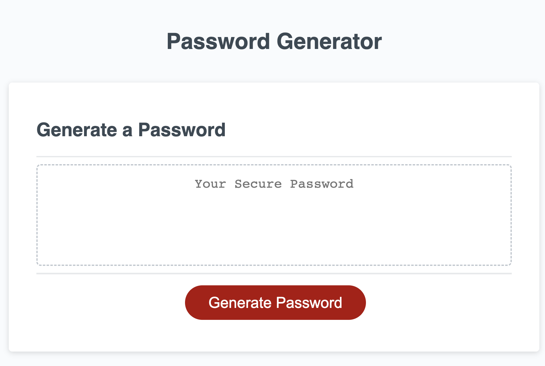 GitHub - ALeoVerseau/Random-Password-Generator: Challenge #3