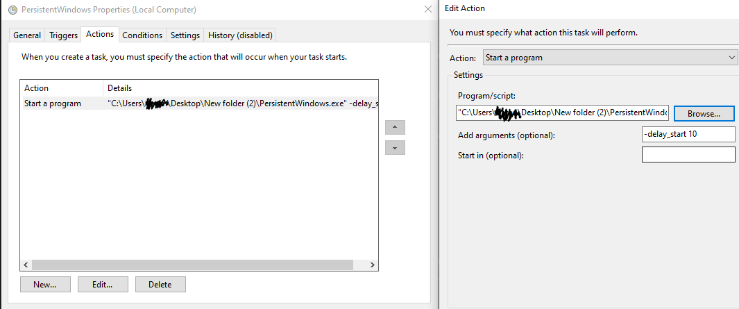 Fixed Persistentwindows Fails To Activate In Task Scheduler · Issue
