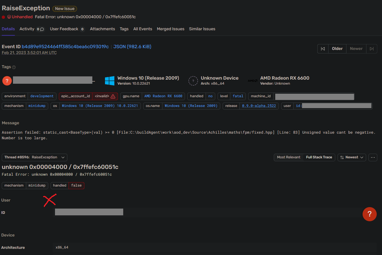 Sentry Crash Reports Don T Have Any User Data Though Regular Messages Do · Issue 214
