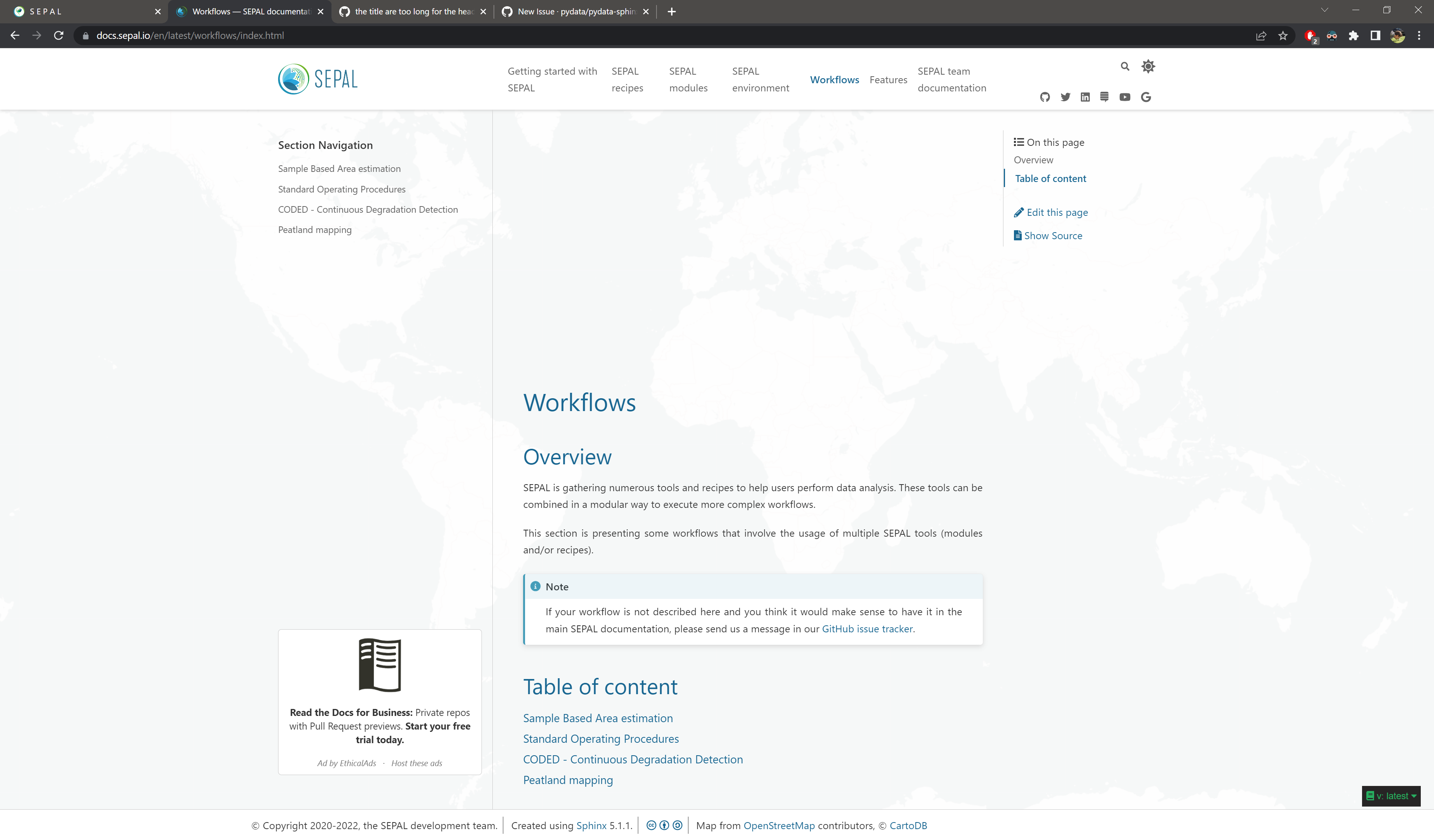 small content is fixed to the bottom of the page · Issue #908 · pydata ...