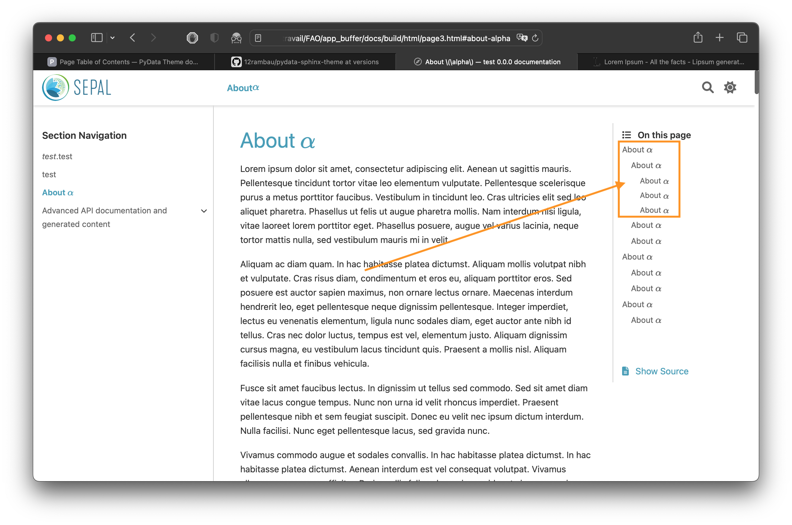 How to show sub headers on the left sidebar · Issue #1007 · pydata/pydata-sphinx-theme · GitHub