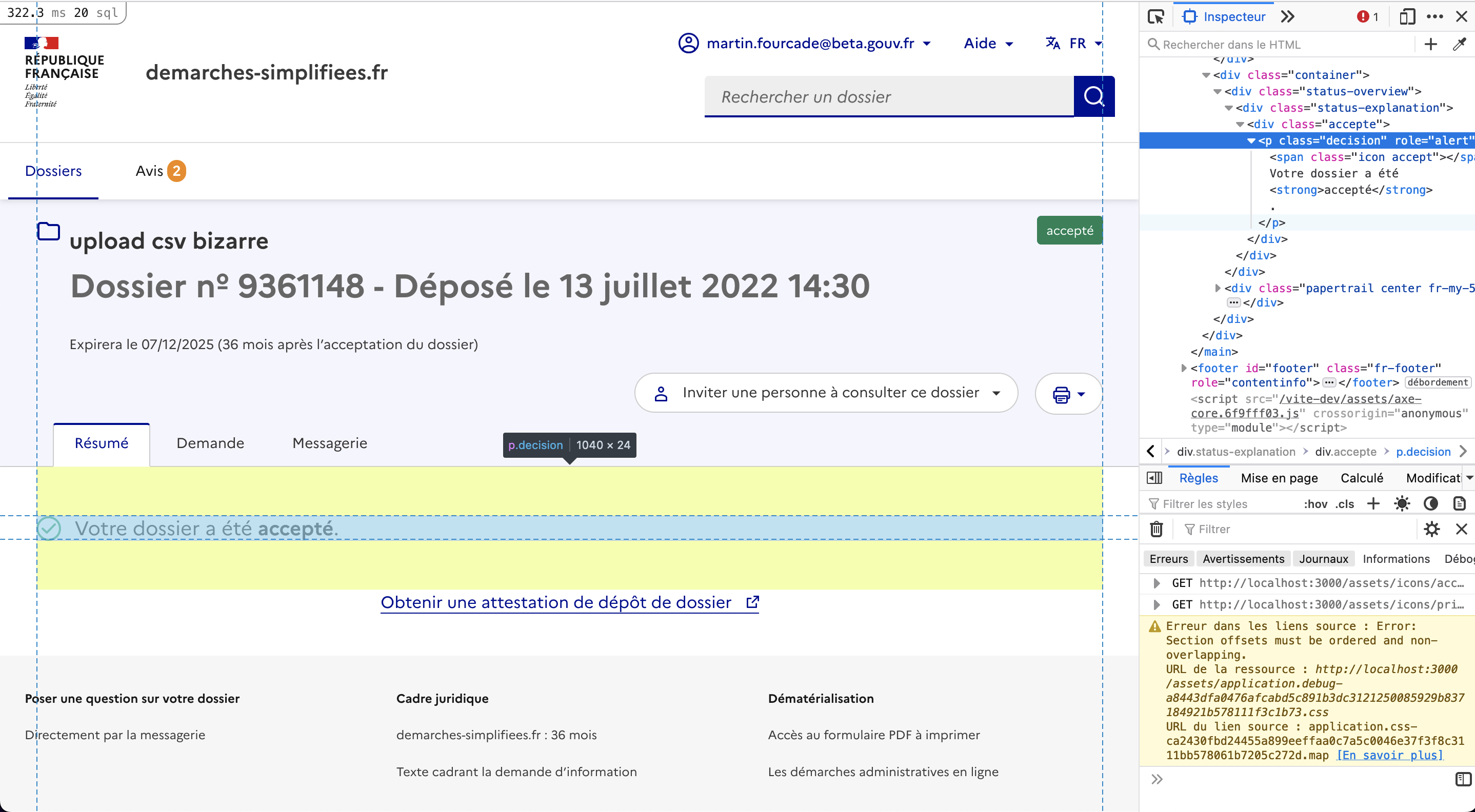 Restitution des messages de statut pour les technologies d'assistance ...
