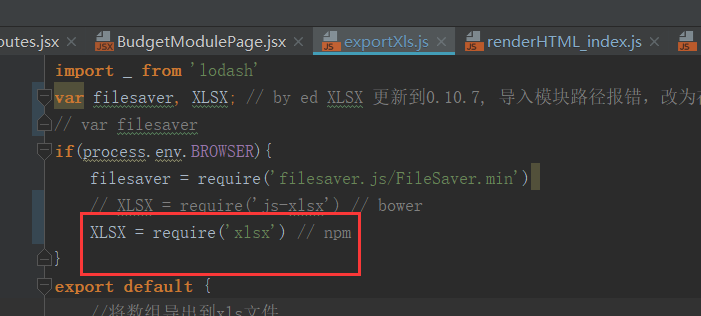 Doesn't work with browserify or webpack. · Issue #285 · SheetJS/sheetjs · GitHub