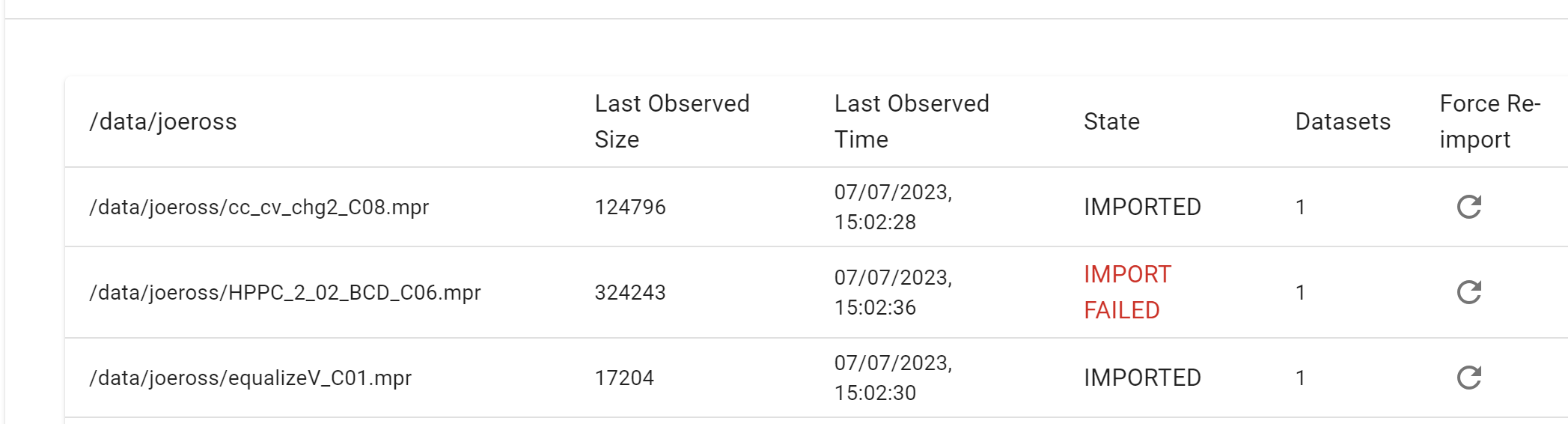 Harvester import failed on some .mpr files · Issue #119 · Battery-Intelligence-Lab/galv · GitHub