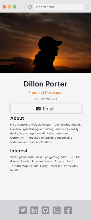 GitHub - dillon-porter/react-business-card
