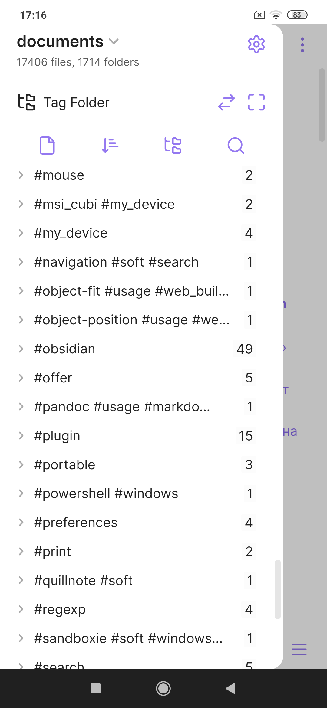 Fixes for mobile platforms · Issue #67 · vrtmrz/obsidian-tagfolder · GitHub