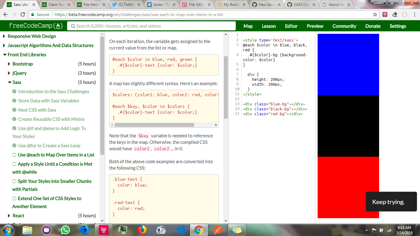 Sass Challengeuse Each To Map Over Items In A List · Issue 16896 · Freecodecampfreecodecamp 7762
