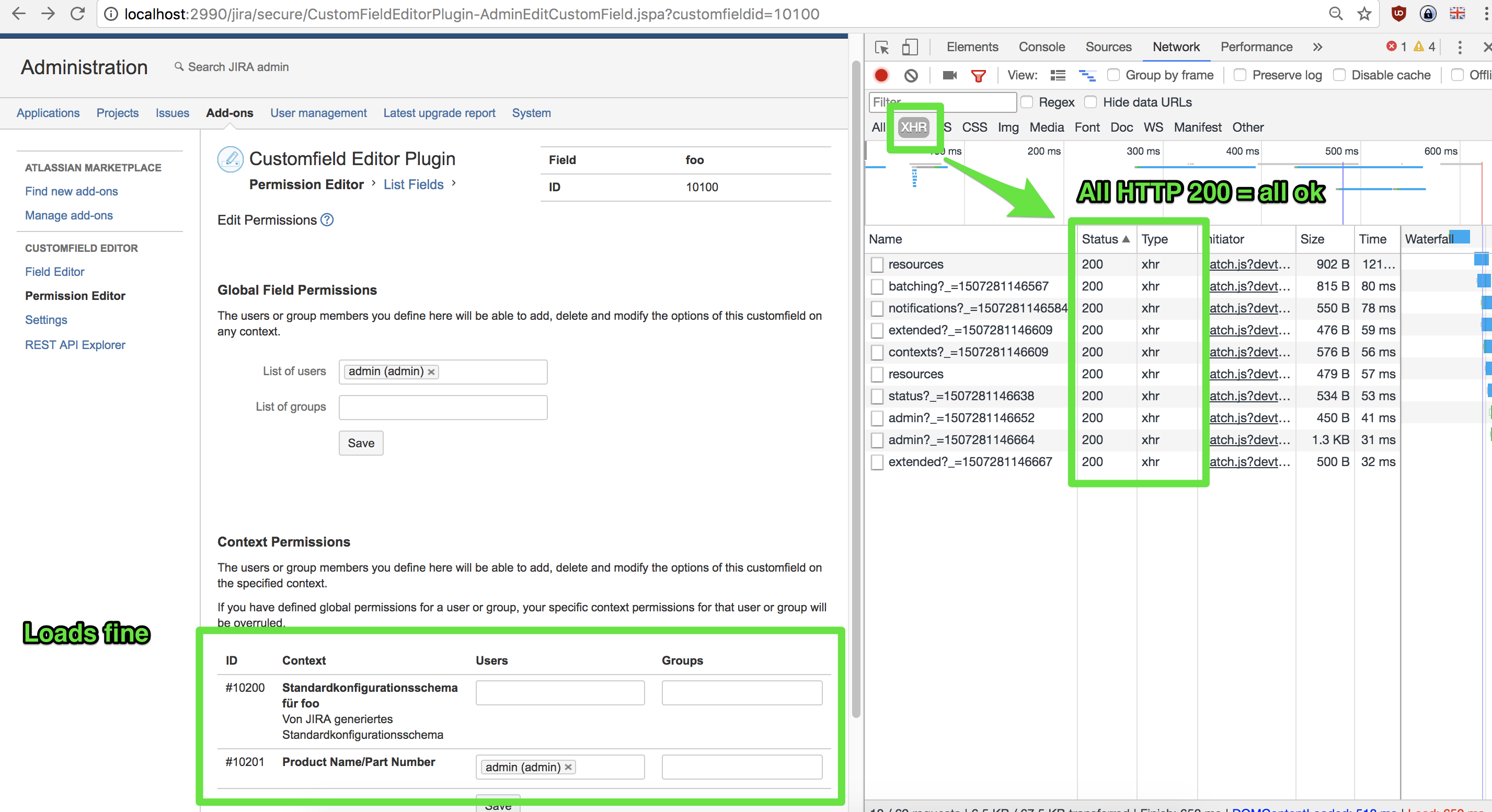 [CEP-35] Context Permissions do not load when a permission is set to a ...