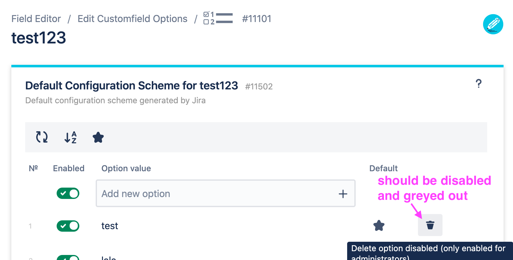 [CE-93] Fix delete option button as disabled when delete-admin-only ...