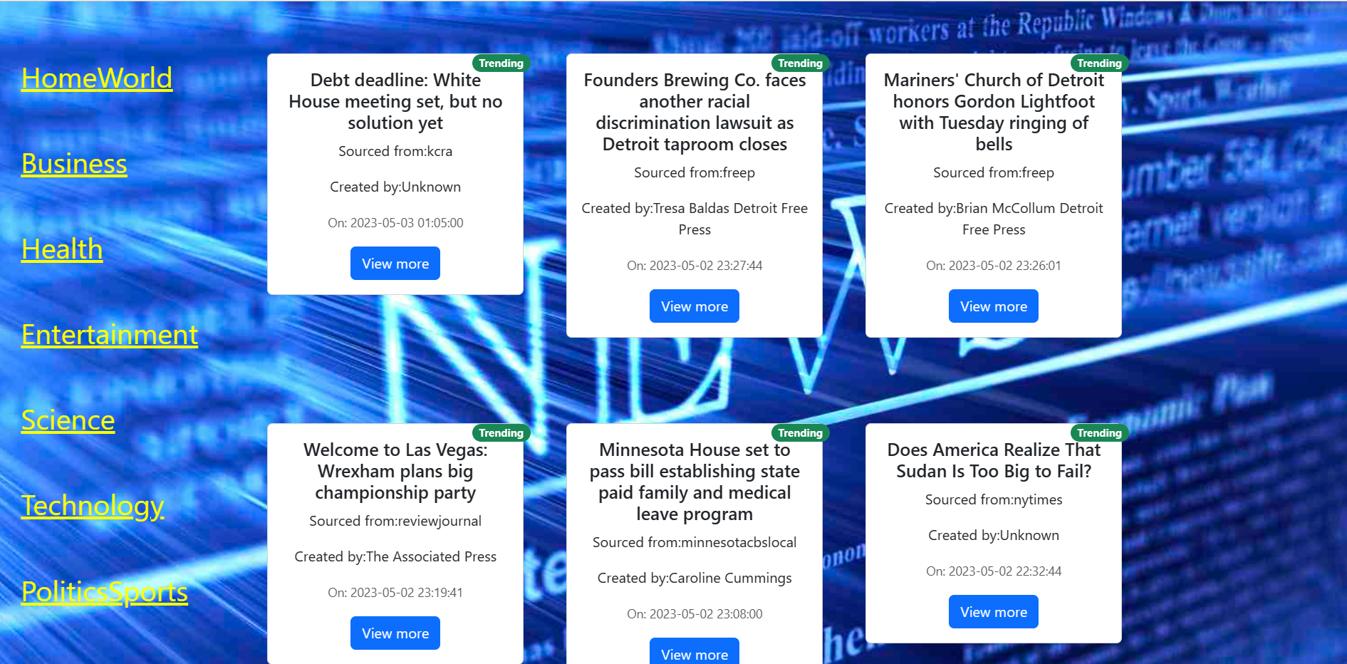 GitHub - Skorikana/NewsData: A Simple News App which displays the ...