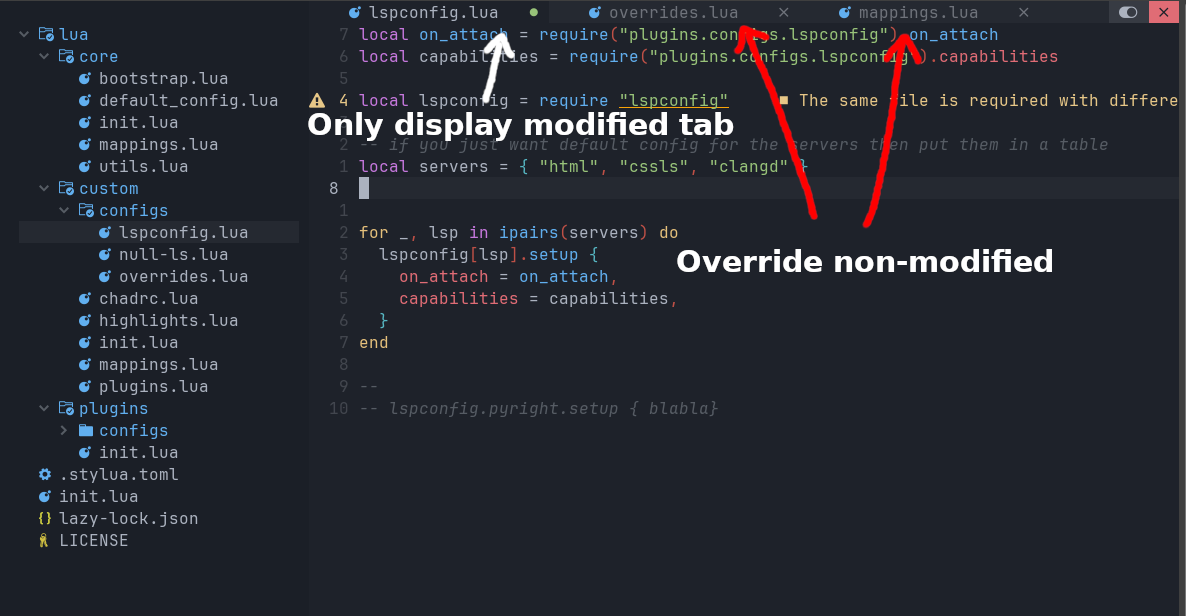 option to only display modified buffers in Tabufline? · Issue #78 · NvChad/ui · GitHub