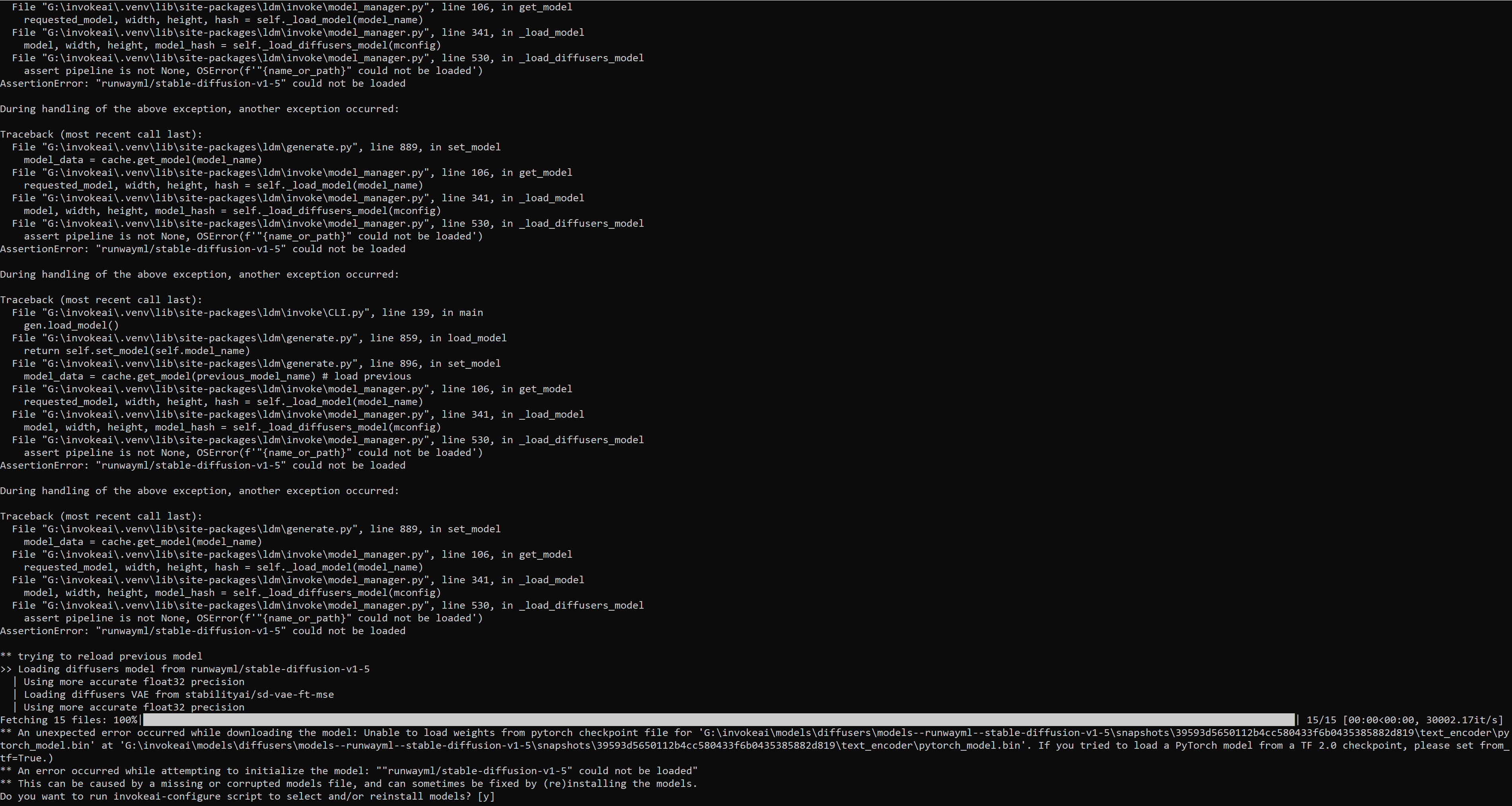 [bug]: error downloading all files · Issue #2759 · invoke-ai/InvokeAI · GitHub
