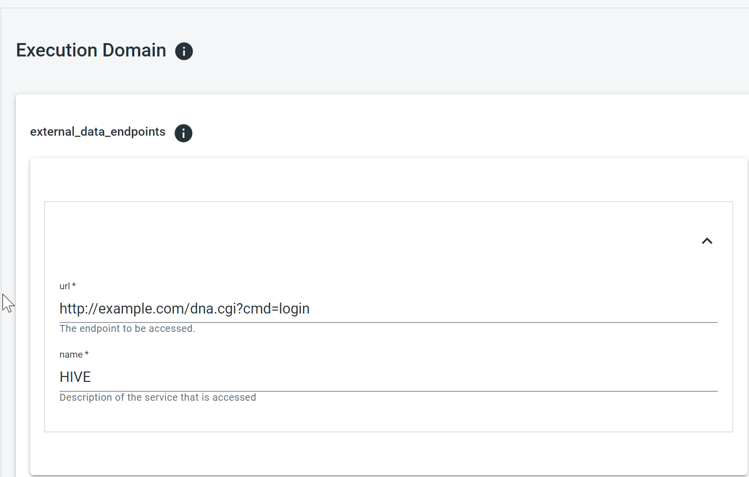 Execution Domain: External Data Endpoints: URL comes before name, unlike most other sections v 3 ...