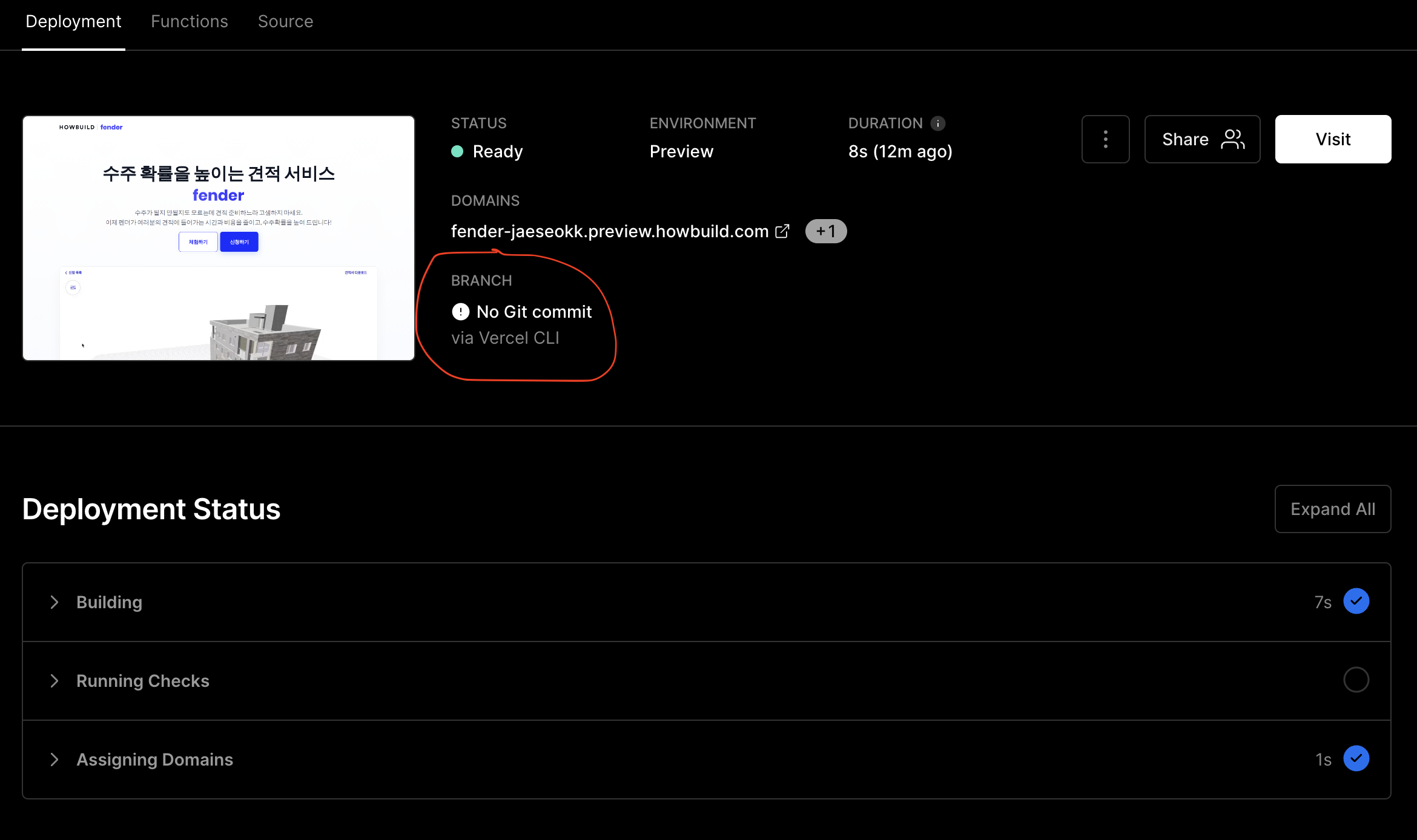 Show git HEAD info on the deployment page via CLI · vercel vercel · Discussion #9160 · GitHub