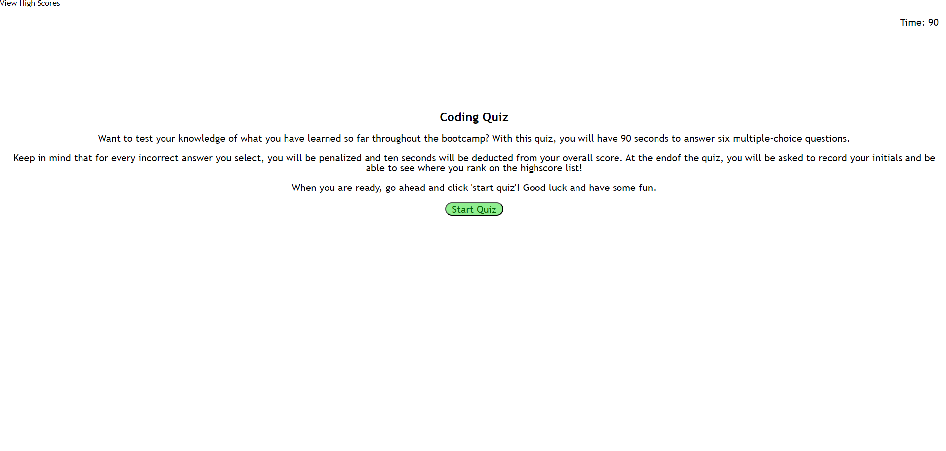 Github Harrisstecoding Quiz A Short Coding Quiz To Test Your Knowledge Of Html Css And 9461