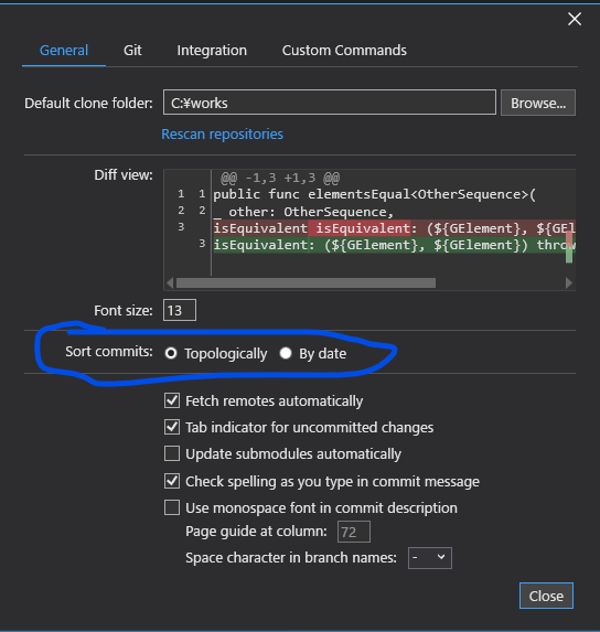 [Feature Request] Add sort commit switch button to main menu bar · Issue #536 · fork-dev ...