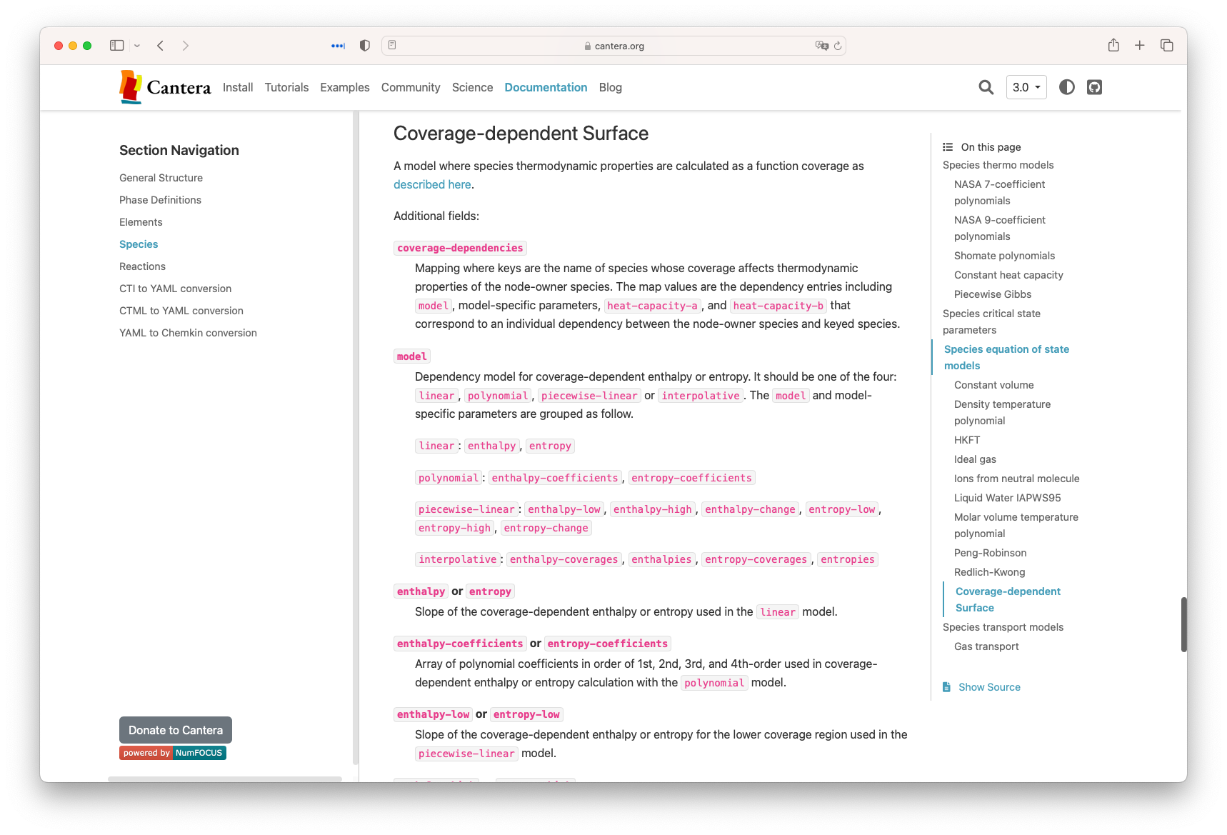 Cantera 3.0 website coverage-dependent surface species documentation · Issue #1579 · Cantera ...